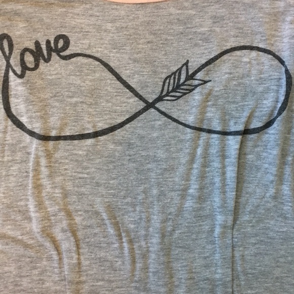 Tops | A Loose Tee Shirt With A Love Infinity Sign | Poshmark